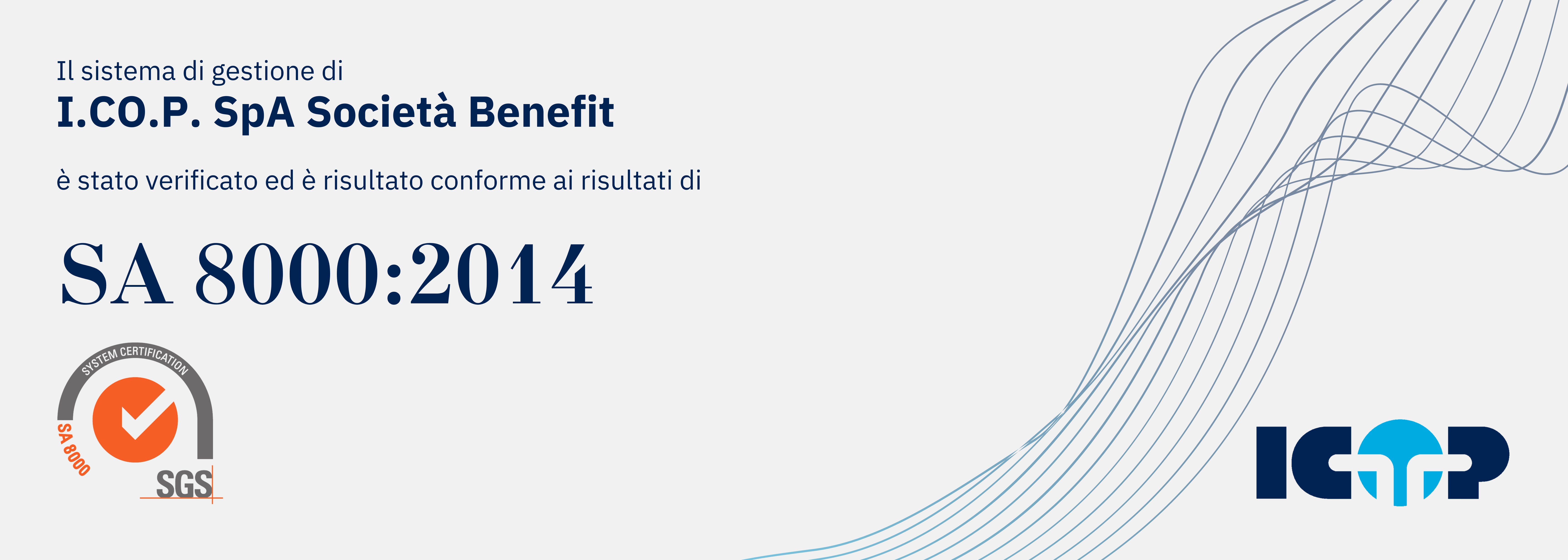 I.CO.P. conforme alla Certificazione Etica SA8000 - ICOP